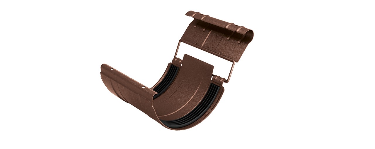 Gutter joint with rubber seal and clamp - Tolvita